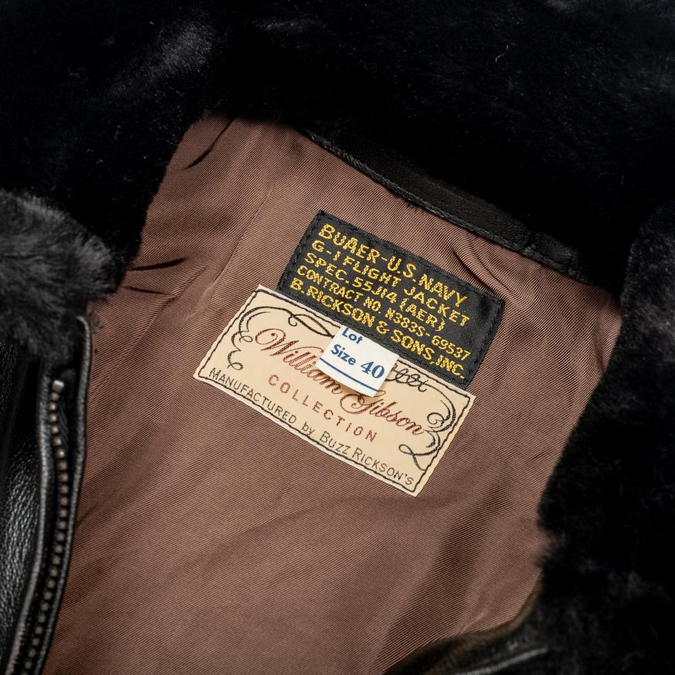 Buzz Rickson's x William Gibson G-1 Leather Jacket Black – Clutch Cafe